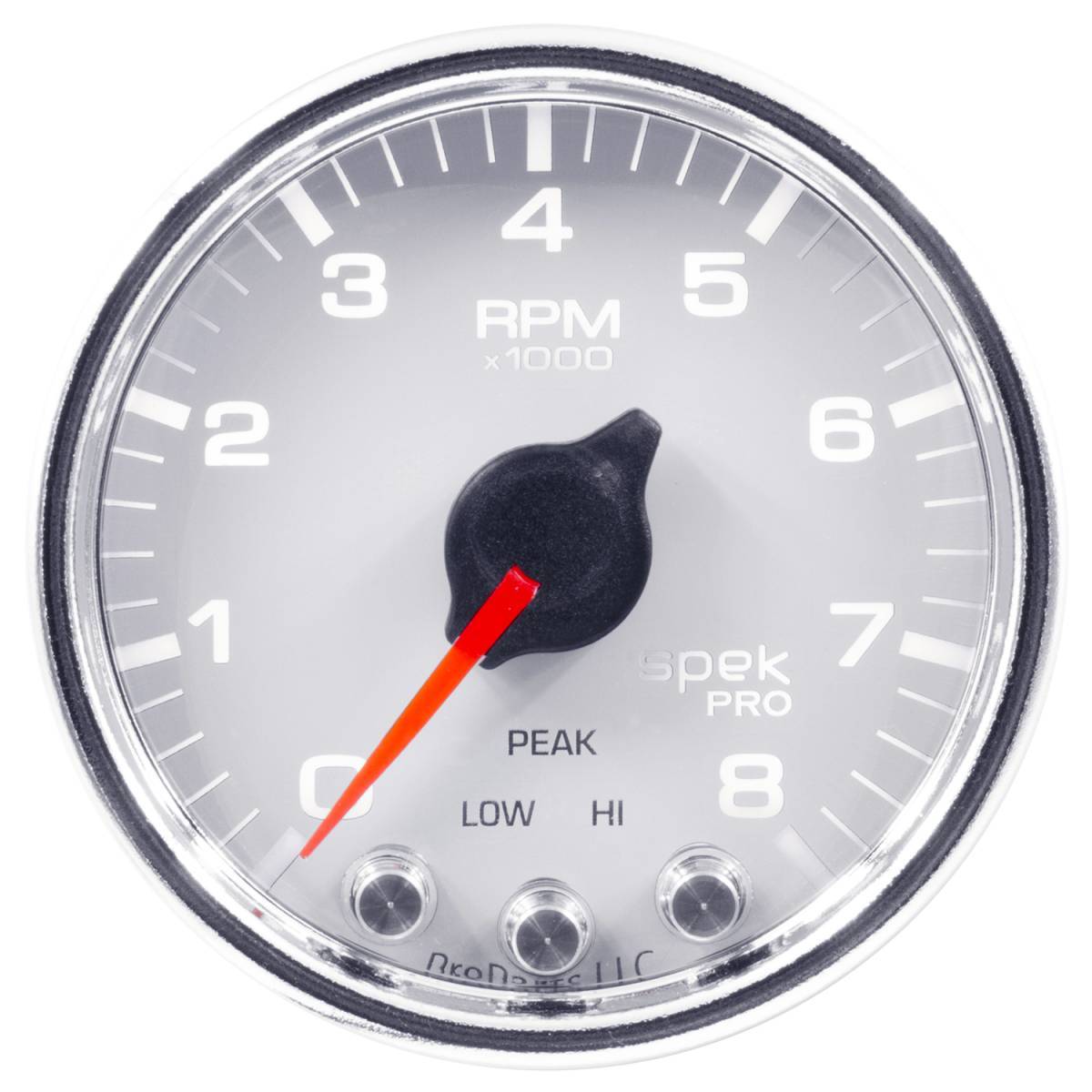AutoMeter GAUGE TACH 2 1/16" 8K RPM W/ SHIFT LIGHT & PEAK MEM WHT/CHRM ...